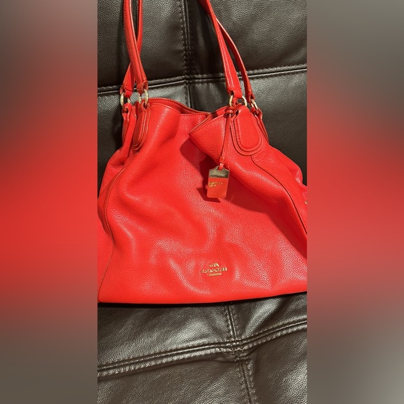 Coach | Bags | Coach Red Leather Bag | Poshmark